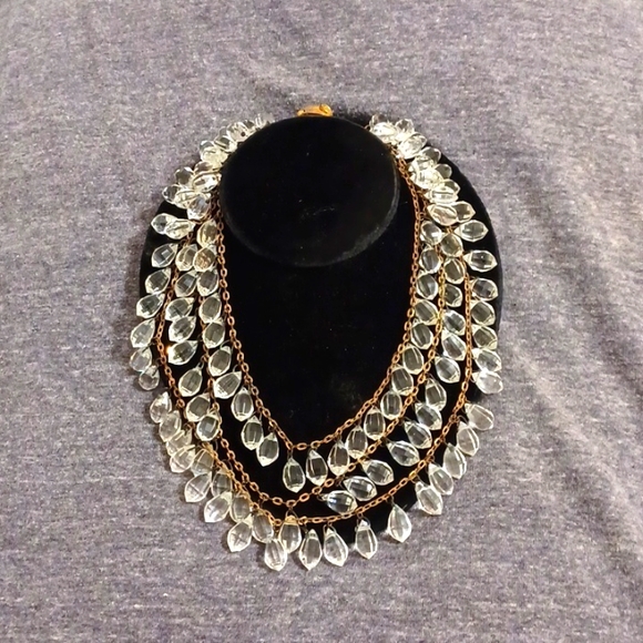 no name | Jewelry | Vintage Crystal Cascading Necklace | Poshmark